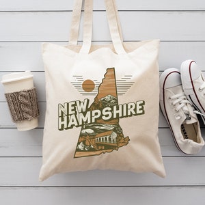 New Hampshire Tote Bag, State of New Hampshire Lover Gift Shoulder Bag ...