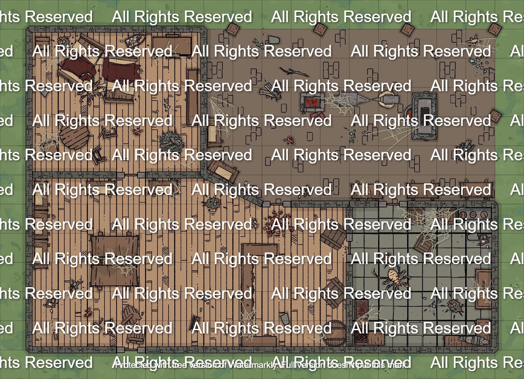 Tabletop Maps for D and D, Pathfinder, Cthulhu Etc. Blacksmith - Etsy