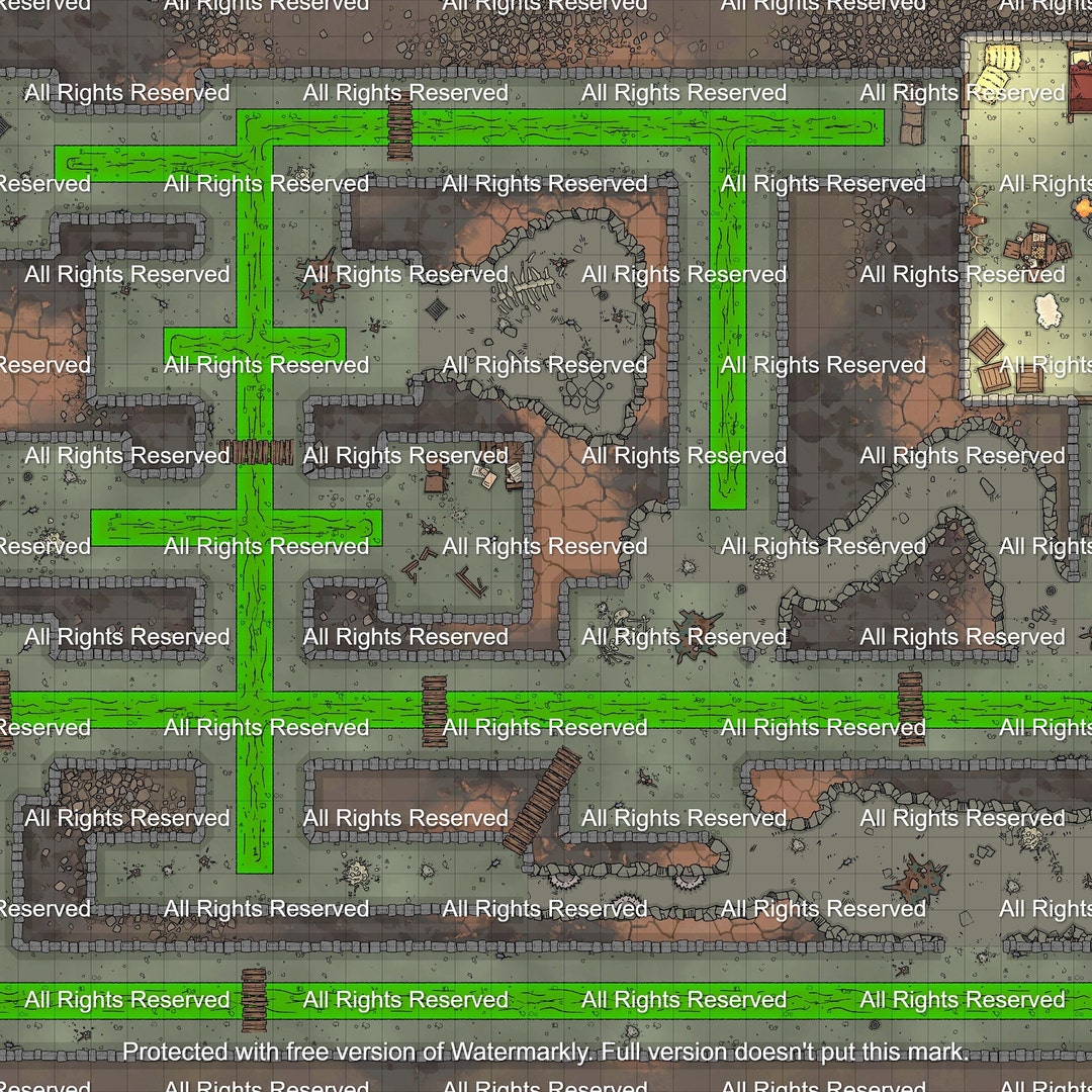 Tabletop Maps for D and D, Pathfinder, Cthulhu Etc. Sewers - Etsy
