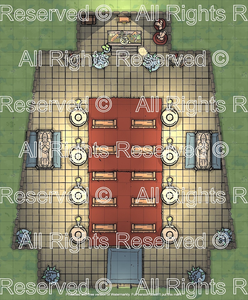 Tabletop Maps for D and D, Pathfinder, Cthulhu Etc. Church - Etsy