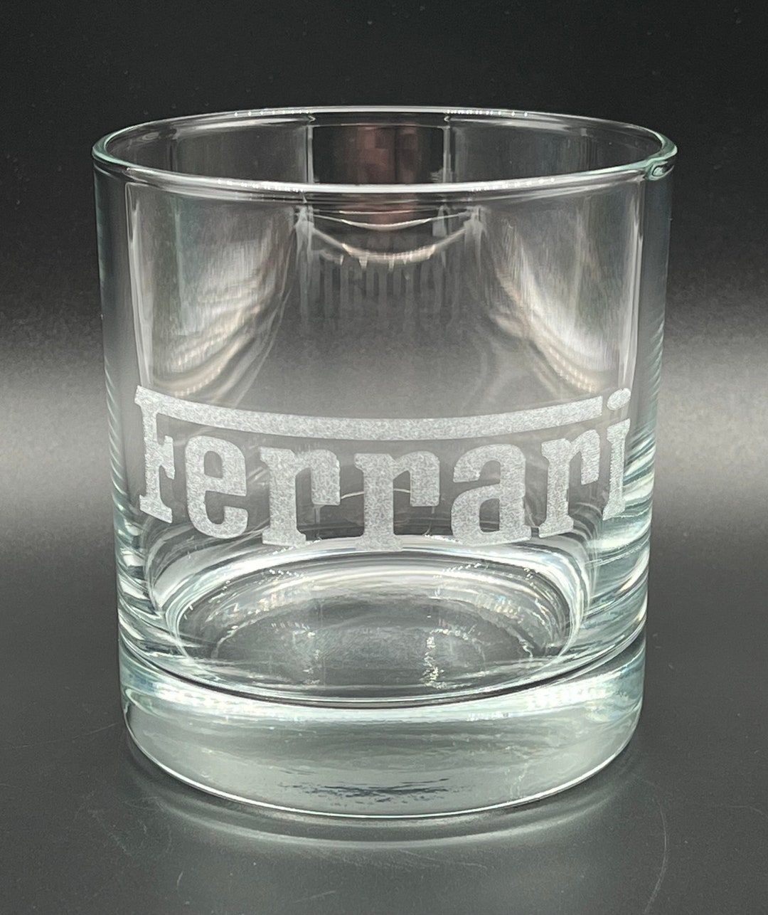 SET OF 4!! Laser Engraved Ferrari on Glass 10.5oz - Unique Gift for ...