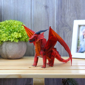 Papercraft Mini Dragon 3D Template - Etsy