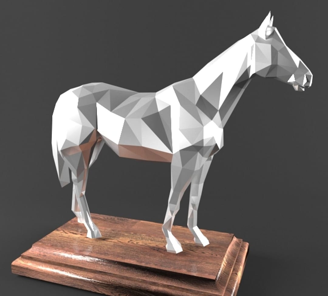 Paper Horse Decoration Papercraft 3D Template - Etsy