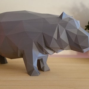Papercraft Hippo Paper Hippopotamus 3D Template - Etsy