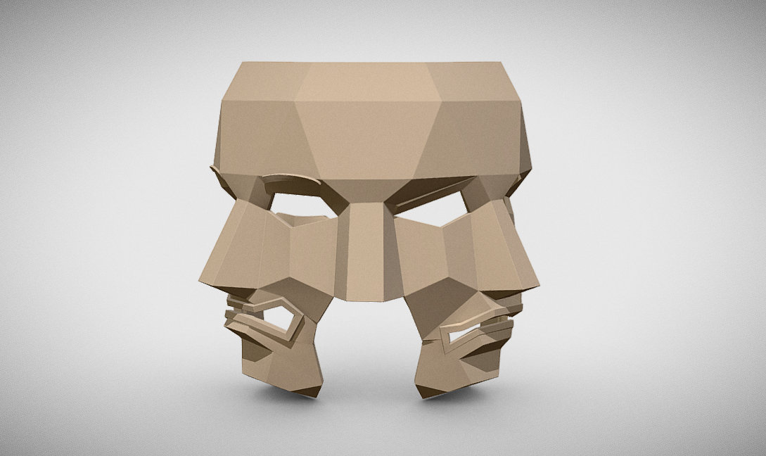 Papercraft Three Face Mask Paper - Etsy