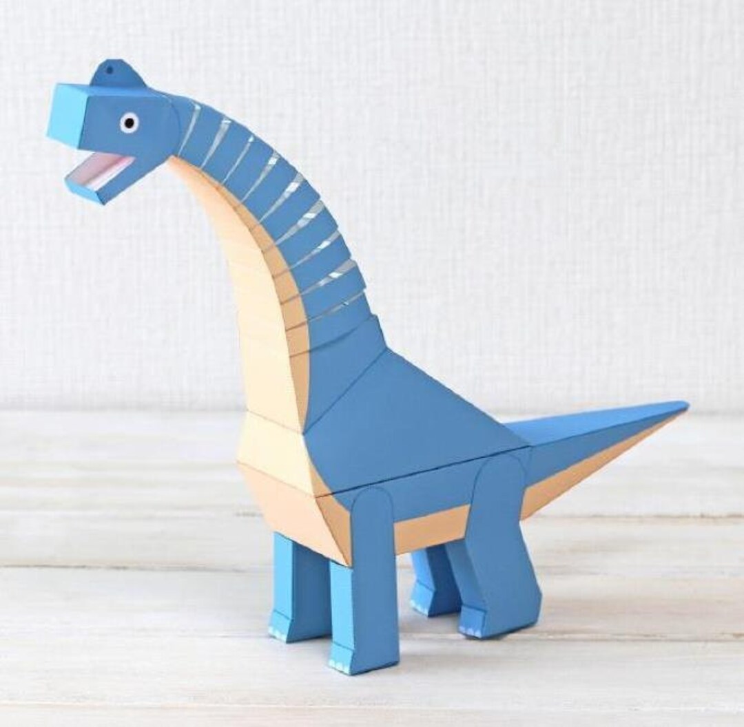 Papercraft Moving Brachiosaurus: DIY Dinosaur Digital Pattern - Create ...