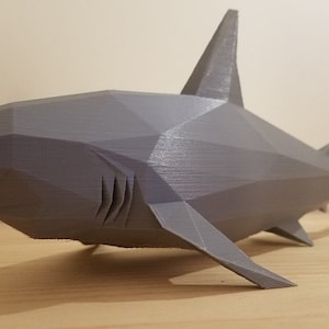 Papercraft Shark Paper 3D Template - Etsy