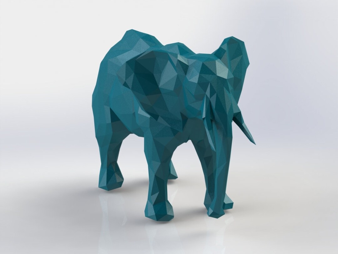 Paper Elephant Papercraft 3D Template - Etsy