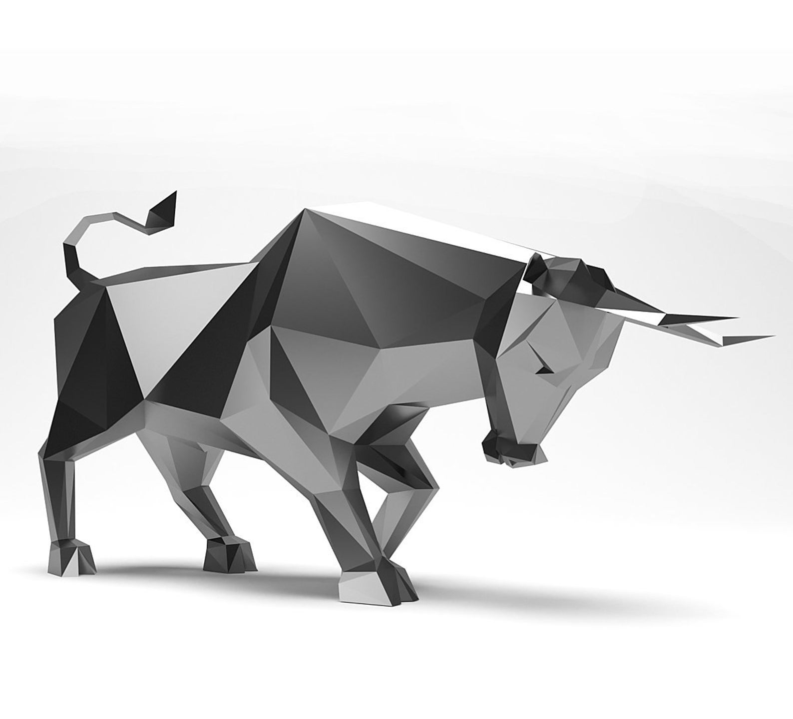 Paper Bull Papercraft 3D Template - Etsy