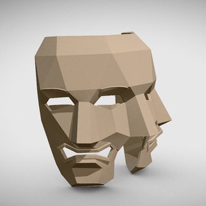 Papercraft Three Face Mask Paper - Etsy