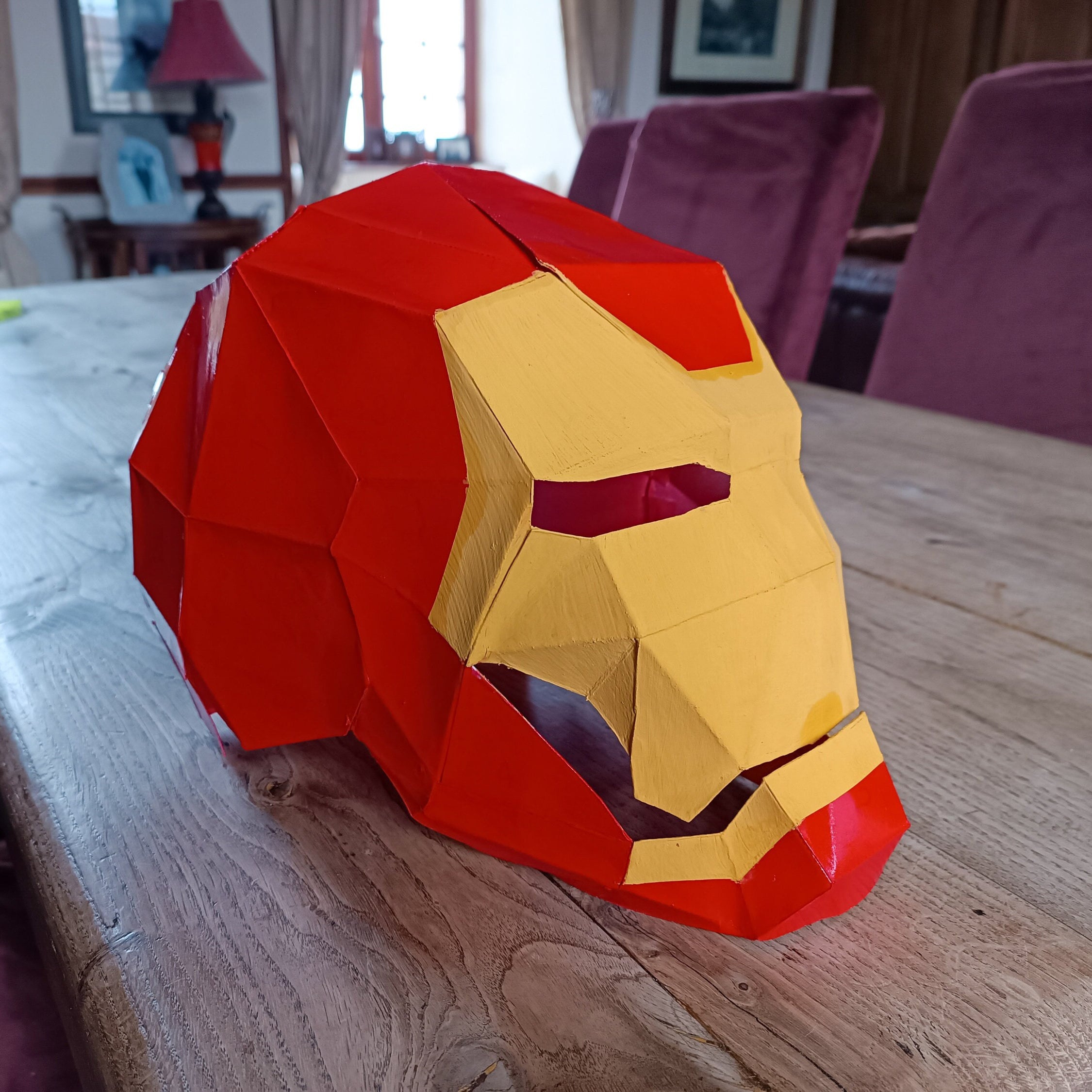 Paper Iron Man Helmet Papercraft 3D Template - Etsy