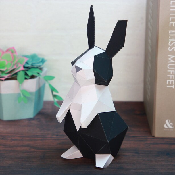 Papercraft Rabbit: DIY Bunny Digital Pattern Create Your Own Adorable ...