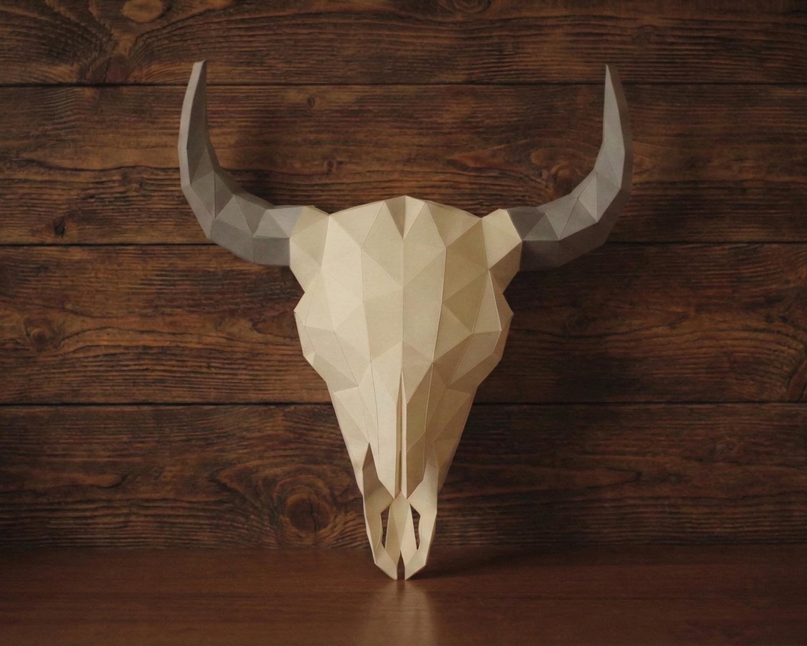 Papercraft Bison Animal Skull Paper 3D Template - Etsy