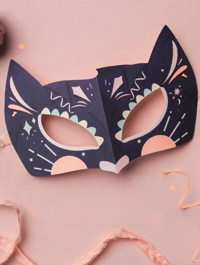 Paper Cat Mask Template 3d Etsy