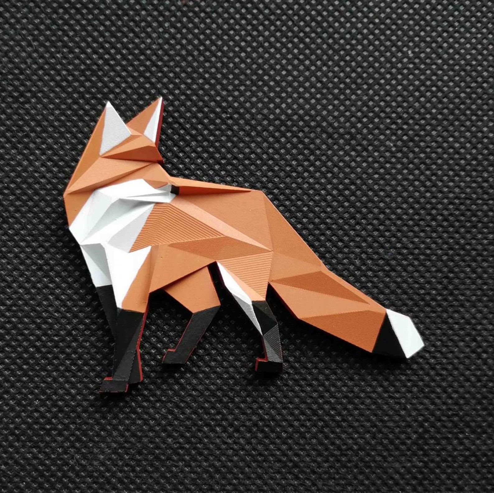 Papercraft Desk Fox Paper 3D Template - Etsy