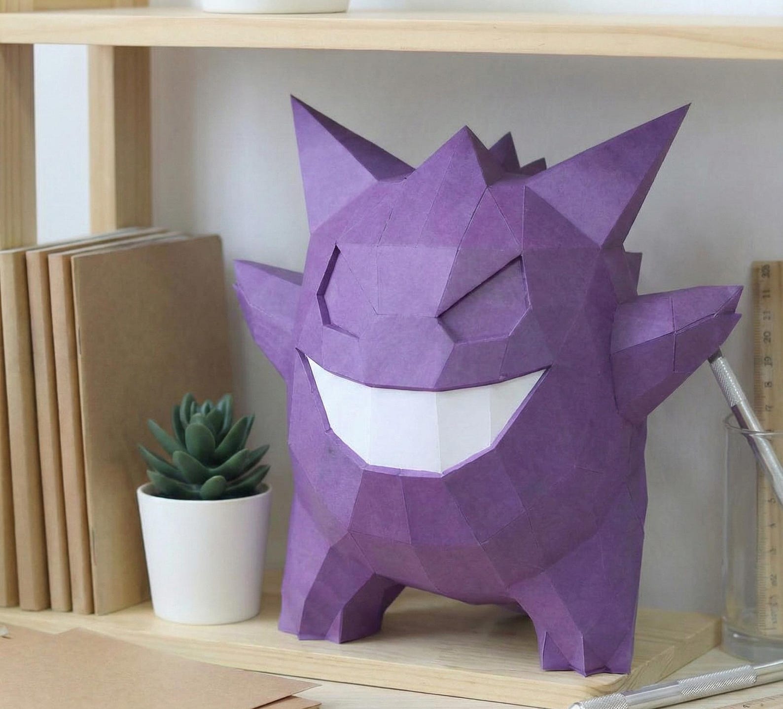Papercraft Gengar Pokemon Paper 3D Template - Etsy