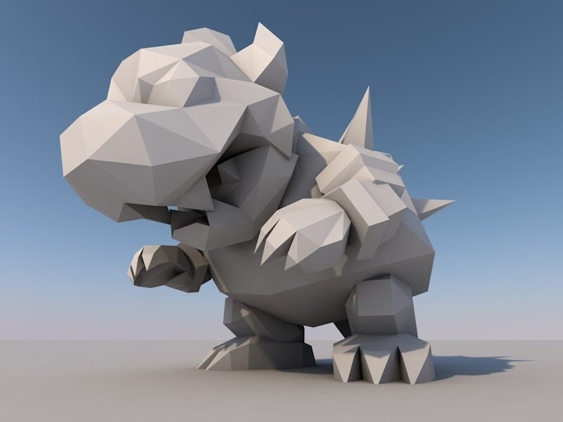 Papercraft Bowser 64 Paper 3D Template - Etsy