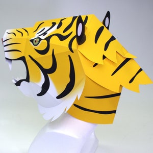 Papercraft Tiger Mask Paper 3D Template - Etsy