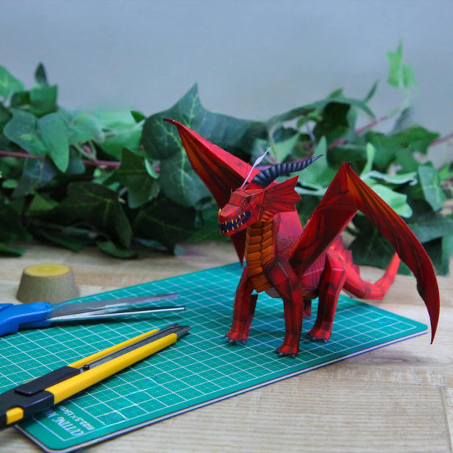 Papercraft Mini Dragon 3D Template - Etsy