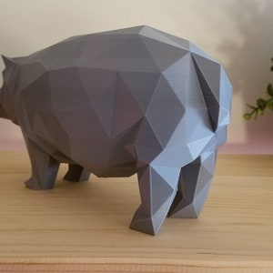 Papercraft Hippo Paper Hippopotamus 3D Template - Etsy