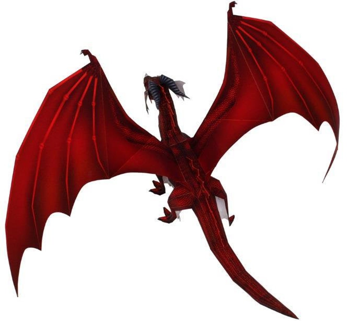 Papercraft Dragon 3D Template - Etsy