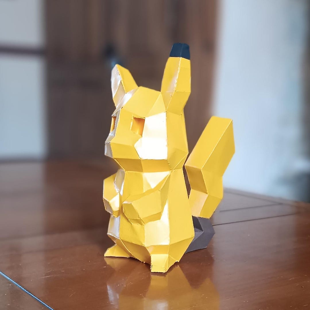 Papercraft Pikachu Pokemon Paper 3D Template - Etsy