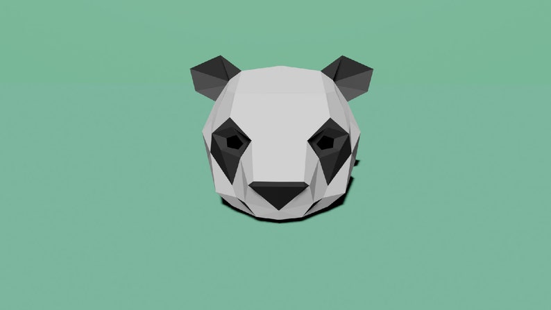 Paper Panda Mask Papercraft 3d Template - Etsy Australia