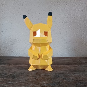 Papercraft Pikachu Pokemon Paper 3D Template - Etsy