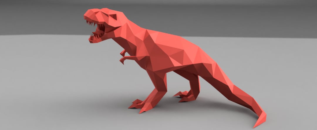 Paper T Rex Dino Papercraft 3D Template - Etsy México