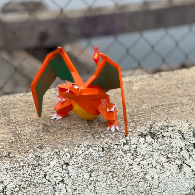 Papercraft Charizard Pokemon Paper 3D Template - Etsy Australia