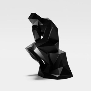 Paper Thinker Philosopher Statue 3D Template - Etsy