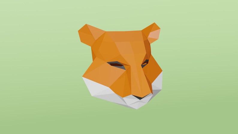 Papercraft Tiger Mask Paper 3D Template - Etsy