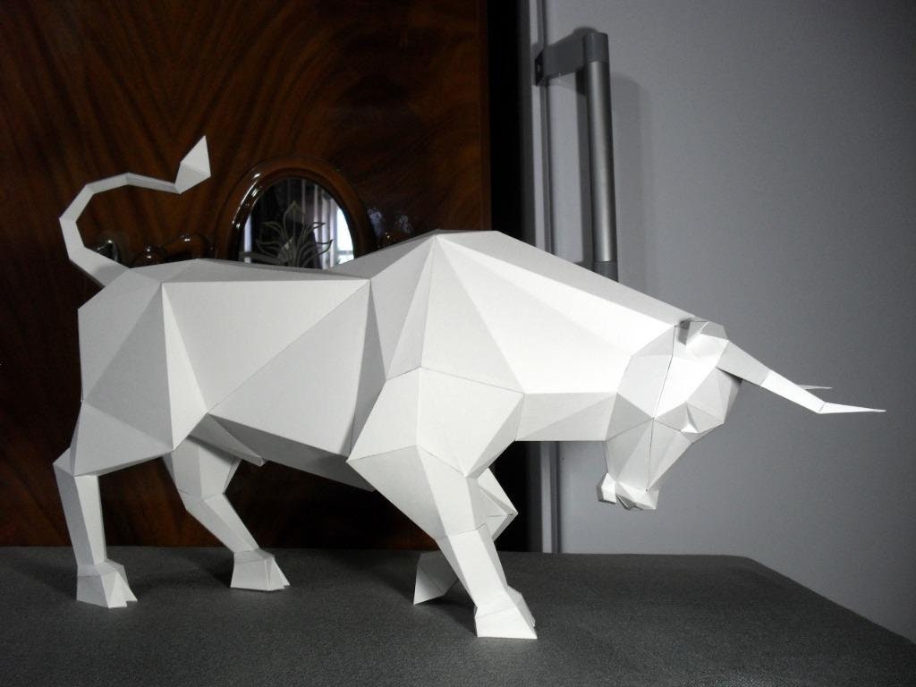 Paper Bull Papercraft 3D Template - Etsy