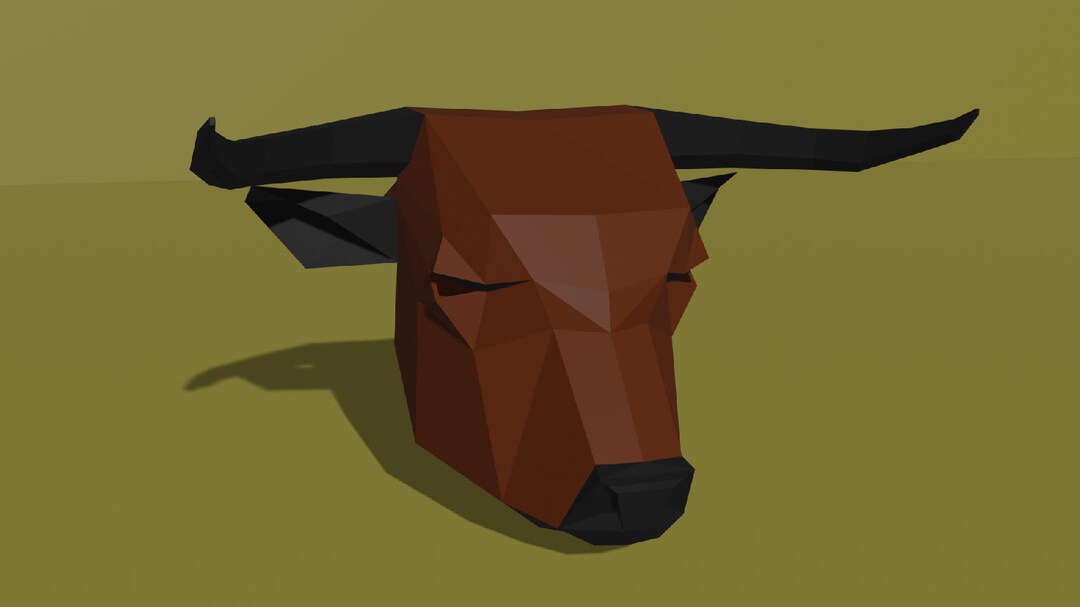 Paper Bull Minotaur Mask Papercraft 3D Template - Etsy