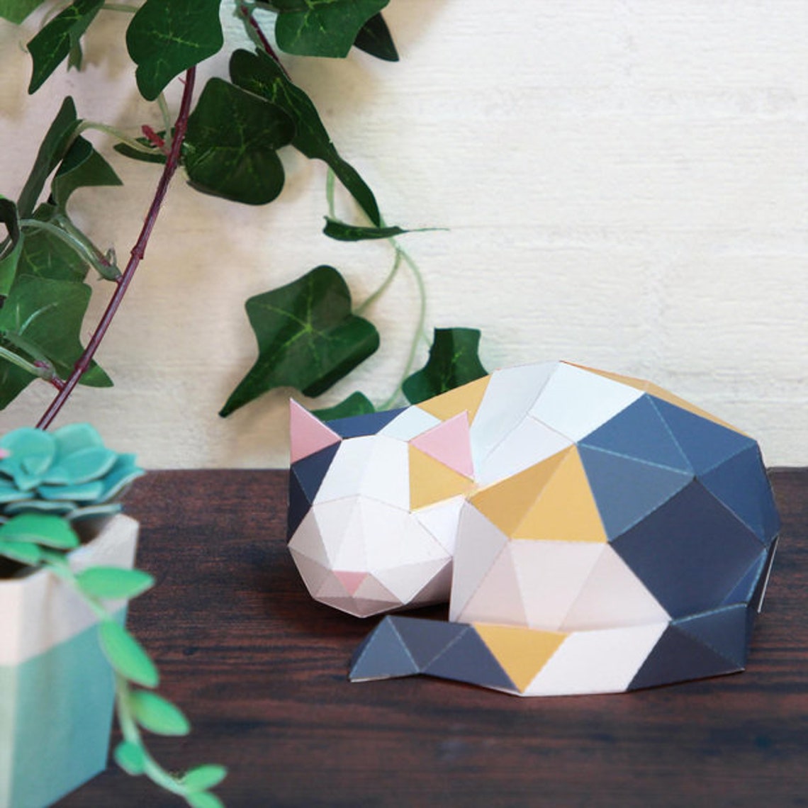 Papercraft Cat: DIY Animal Digital Pattern - Create Your Own Playful ...