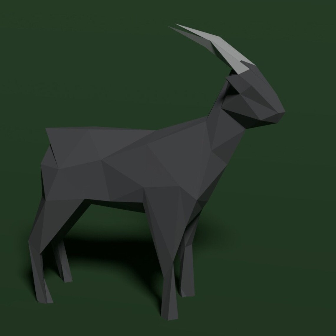 Papercraft Goat Paper 3D Template - Etsy