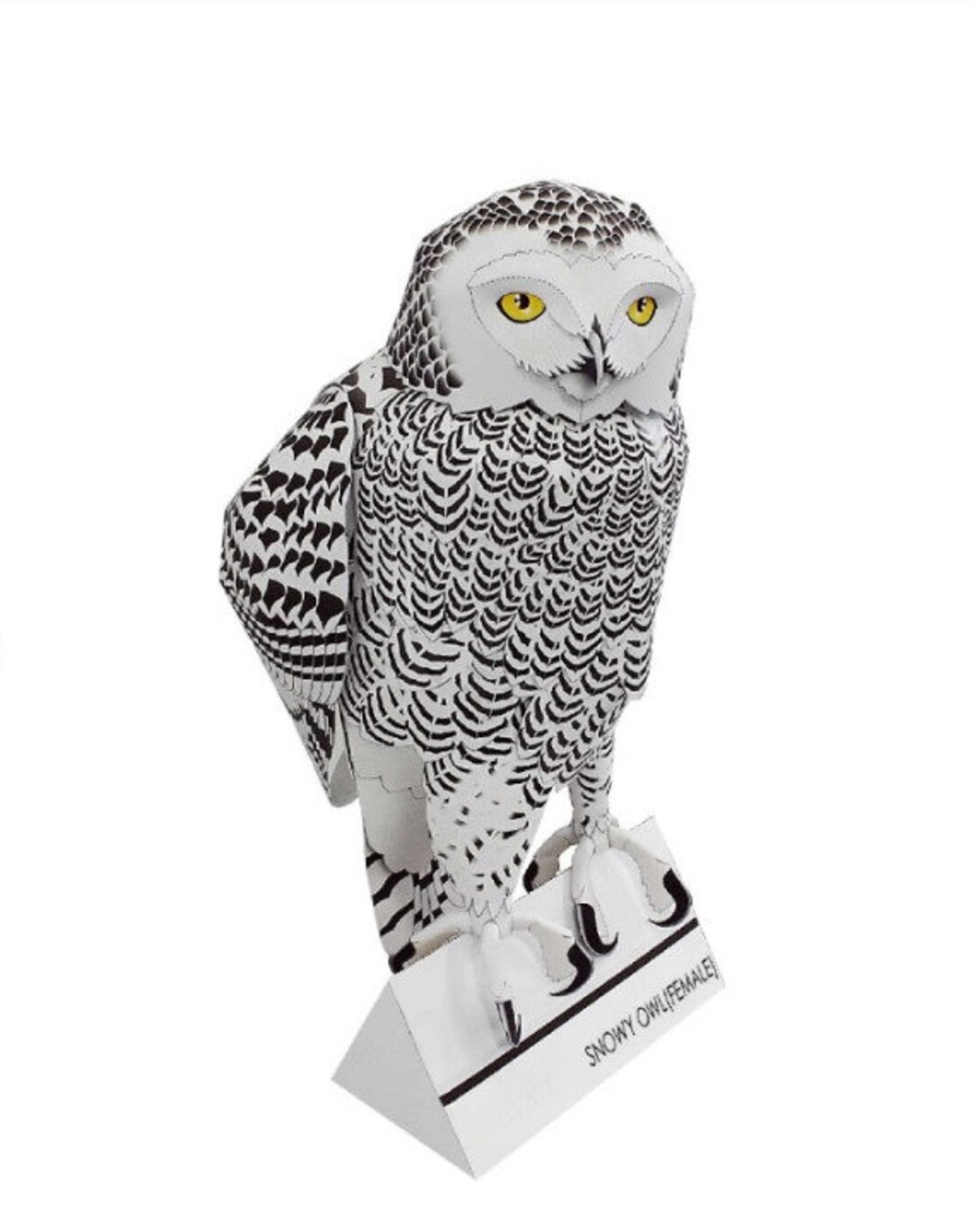 Papercraft Snowy Owl Female Template: DIY Digital Pattern for Creative ...