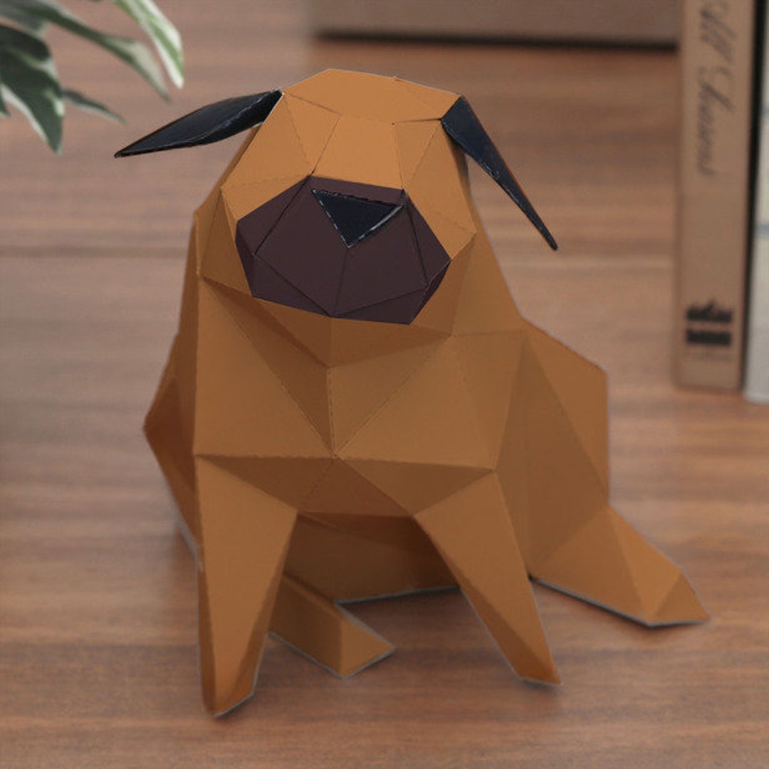 Papercraft Pug: DIY Dog Digital Pattern - Create Your Own Adorable ...