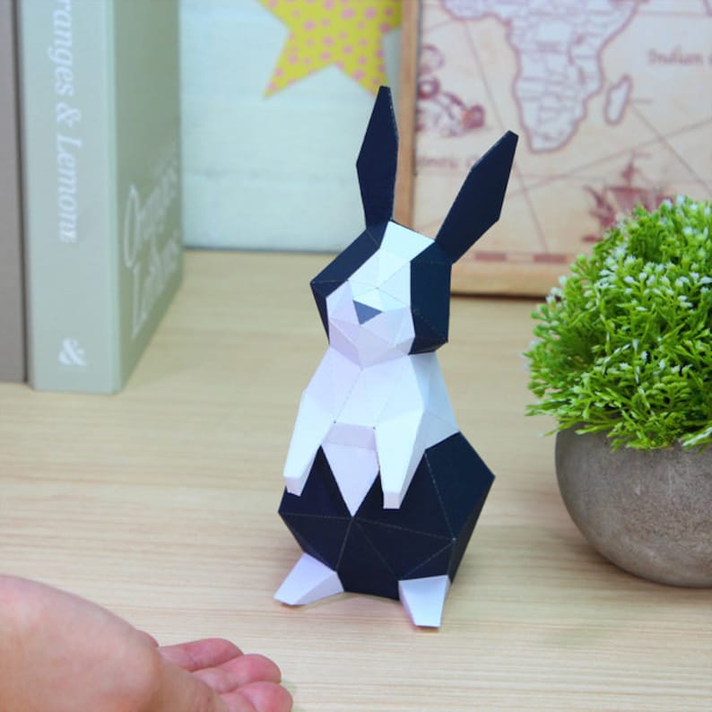 Papercraft Rabbit: DIY Bunny Digital Pattern Create Your Own Adorable ...