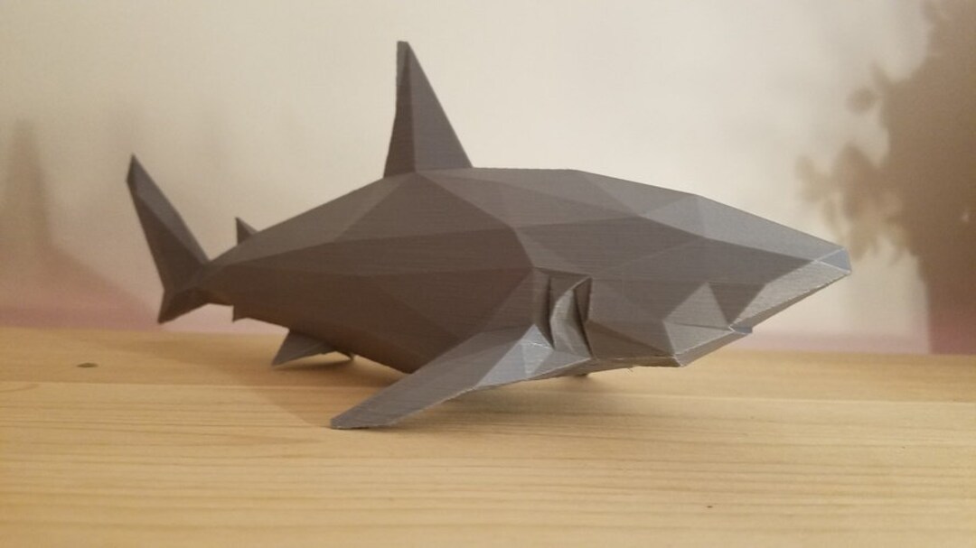 Papercraft Shark Paper 3D Template - Etsy