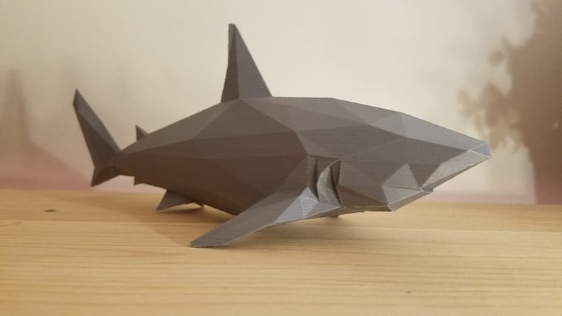 Papercraft Shark Paper 3D Template - Etsy