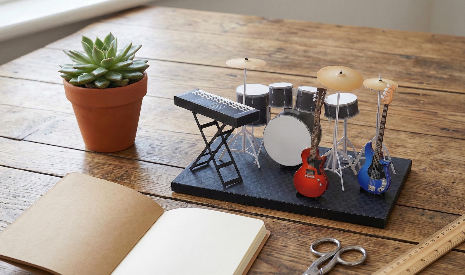 Papercraft Mini Rock Band: DIY Musician Set Digital Pattern - Create ...