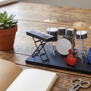 Papercraft Mini Rock Band: DIY Musician Set Digital Pattern - Create ...