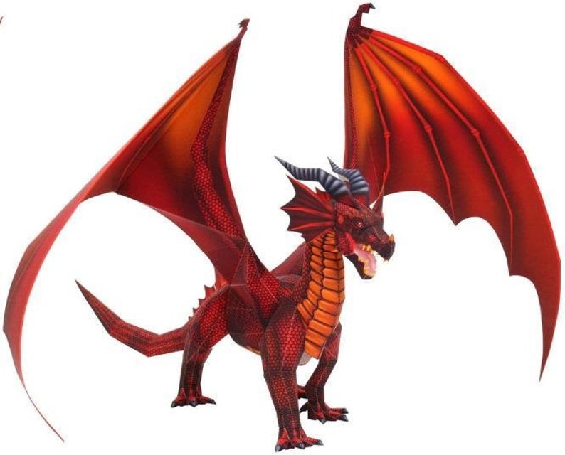 Papercraft Dragon 3D Template - Etsy