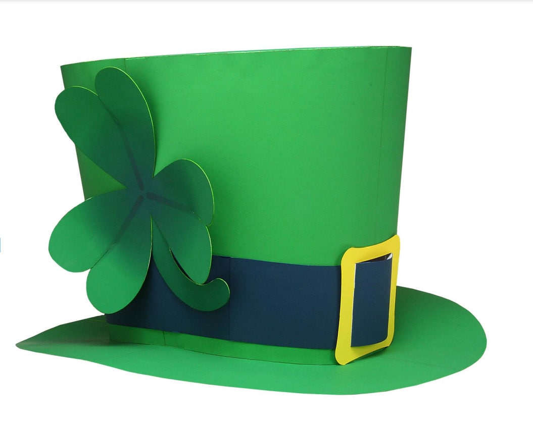 Papercraft Saint Patrick's Day Hat Template Digital Pattern - Etsy