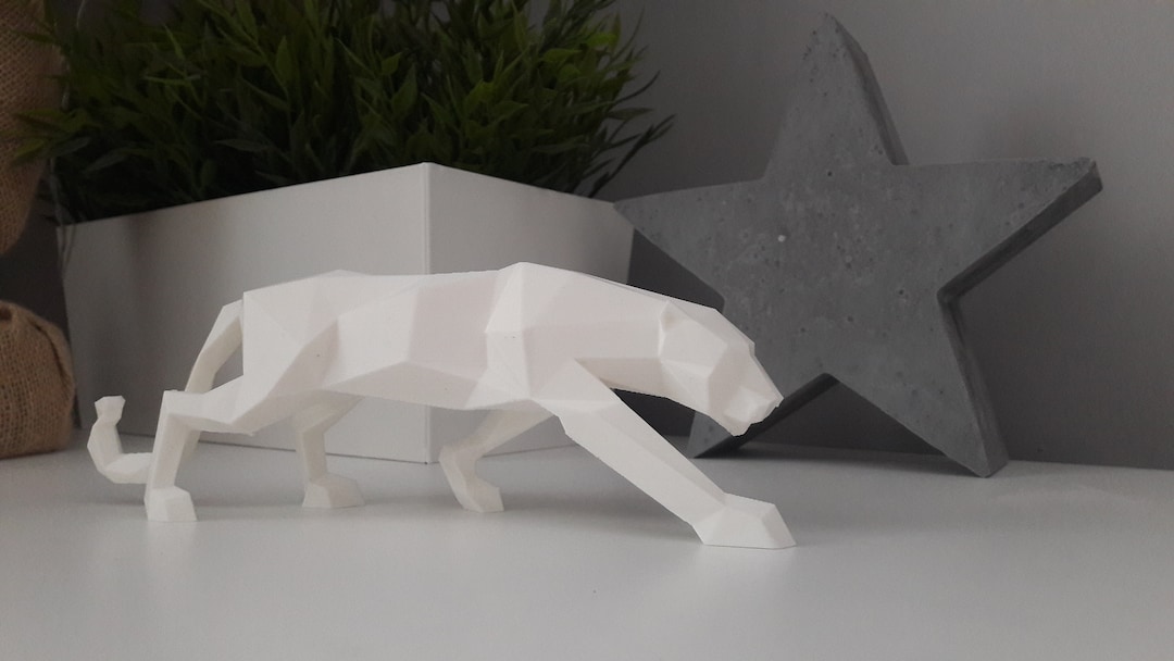Paper Black Panther Papercraft 3D Template - Etsy