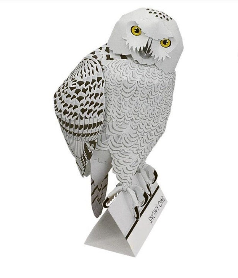 Papercraft Snowy Owl Template: DIY Digital Pattern for Creative ...