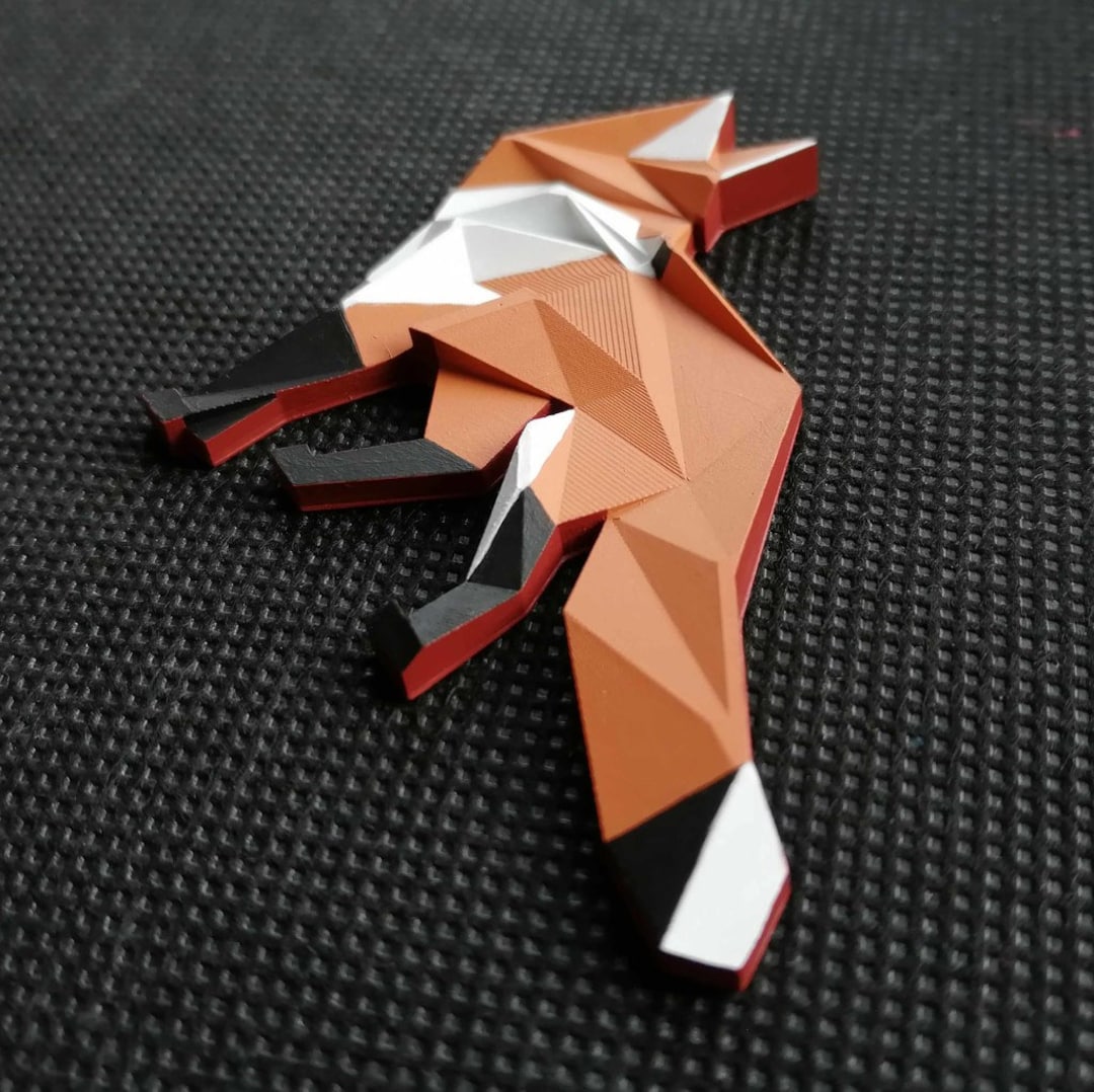 Papercraft Desk Fox Paper 3D Template - Etsy UK