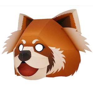 Papercraft Red Panda Mask: DIY Digital Pattern for Adorable Costume Fun ...