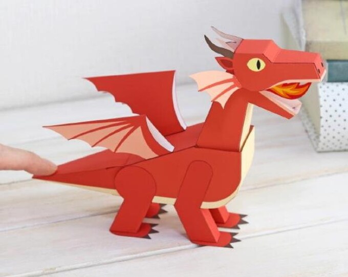 DIY Papercraft Dragon: Turn This Printable PDF Pattern Into an ...